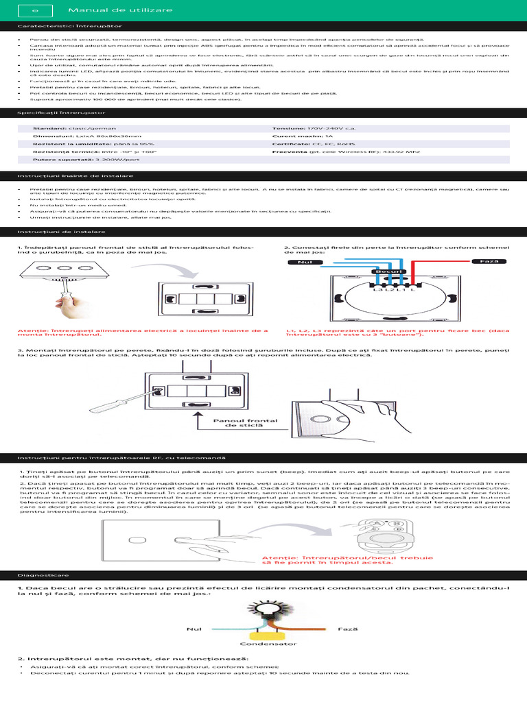 Manual de Utilizare | PDF