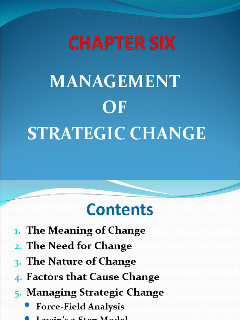 Management OF Strategic Change | PDF | Change Management | Power ...