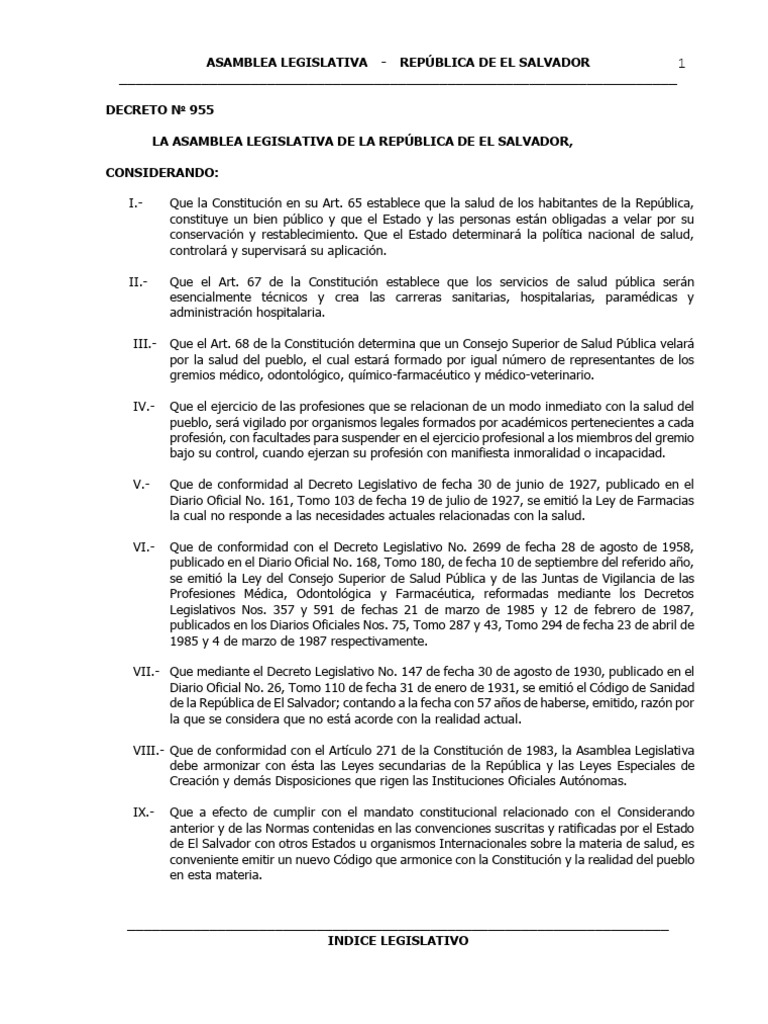 Codigo de Salud | Descargar gratis PDF | Trabajo Social | Ministerio ...