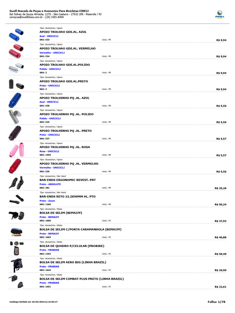 Catalogo Lista 20240216 | PDF