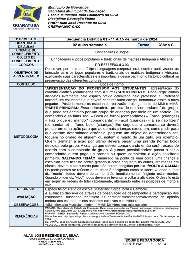 Sequencia Didática | PDF
