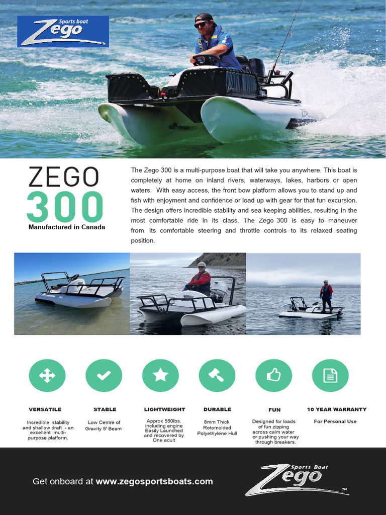 Zego 300: Versatile Multi-Purpose Boat | PDF | Boats | Land Vehicles