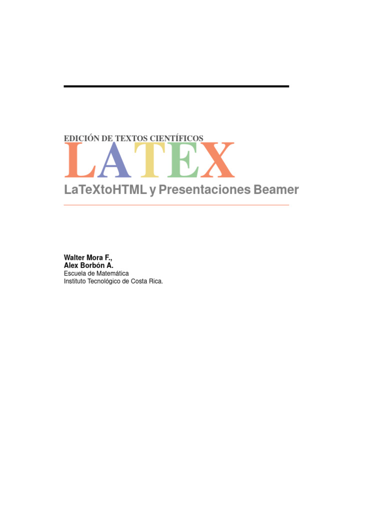 Manual de Latex (2008) | PDF | Te X | Archivo de computadora