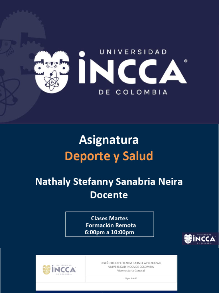 Presentacion Inicial Asignatura Deporte y Salud | PDF | Especialidades ...