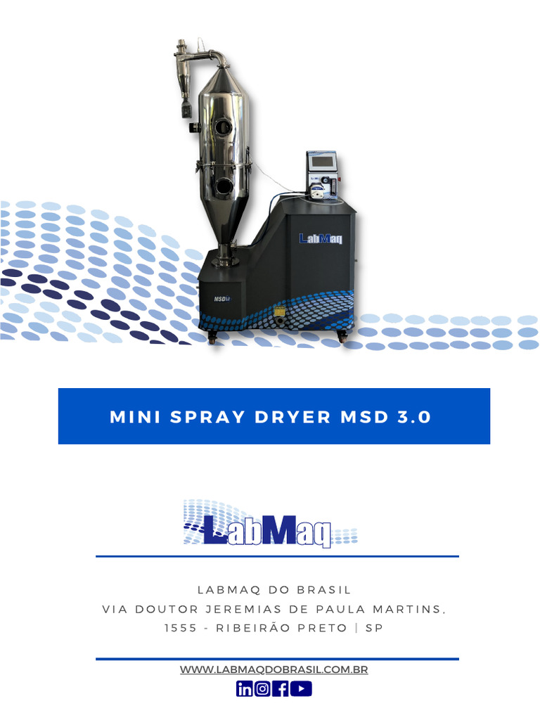 FICHA MINI SPRAY DRYER MSD 3.0 v1 | PDF | Casa e Jardim | Ciências e ...