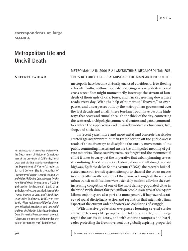 Metropolitan Life | PDF | Metro Manila | Philippines