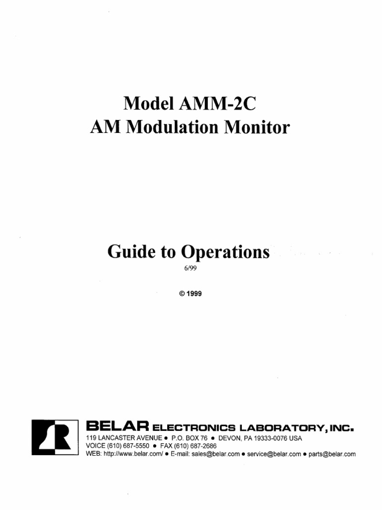 AMM-2C User Guide Full | PDF
