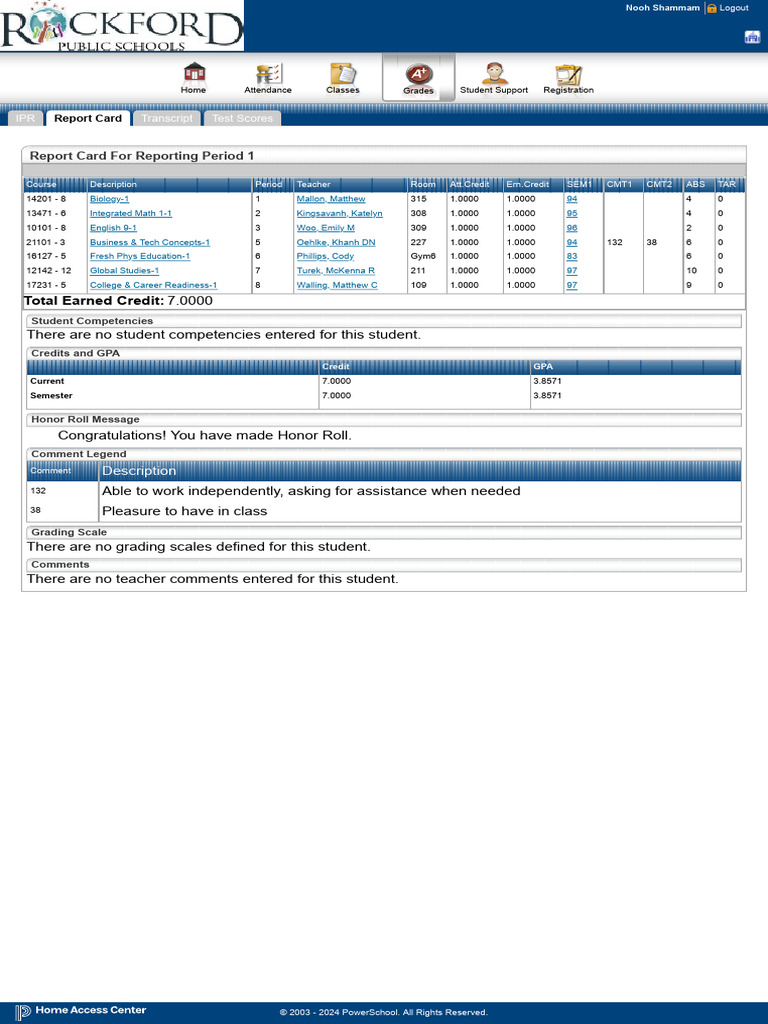 Report Card | Download Free PDF | Student Assessment And Evaluation ...