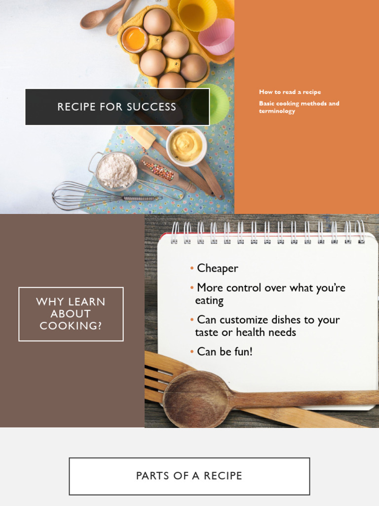 Food For Thought Recipe For Success Presentation | PDF | Cooking | Recipe