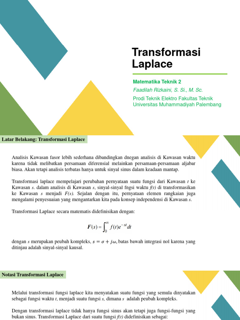 Transformasi Laplace | PDF