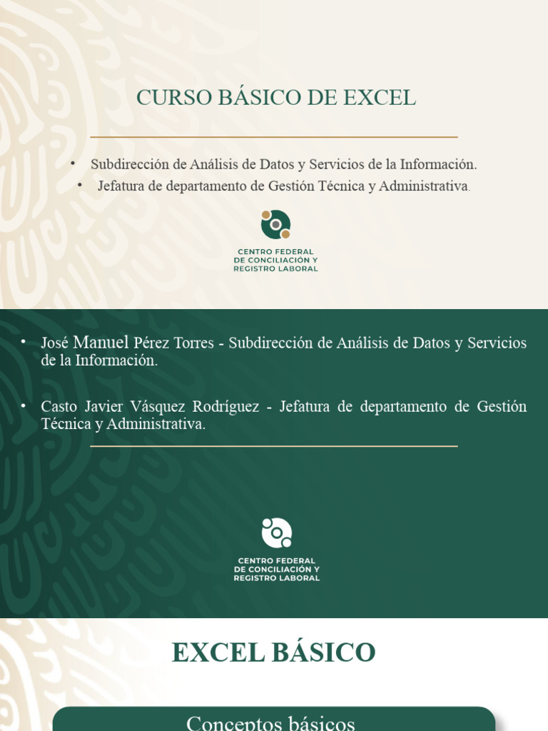 01 Conceptos básicos | PDF | Hoja de cálculo | Microsoft Excel