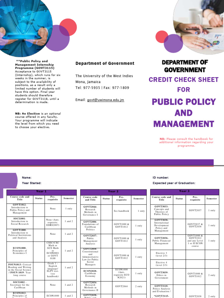 Public Policy and Management Brochure 2 | PDF | Liberal Arts Education ...