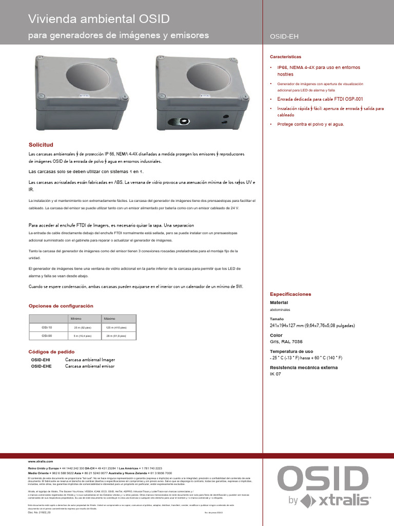 OSID-EHI Ficha Técnica | PDF | Diodo emisor de luz