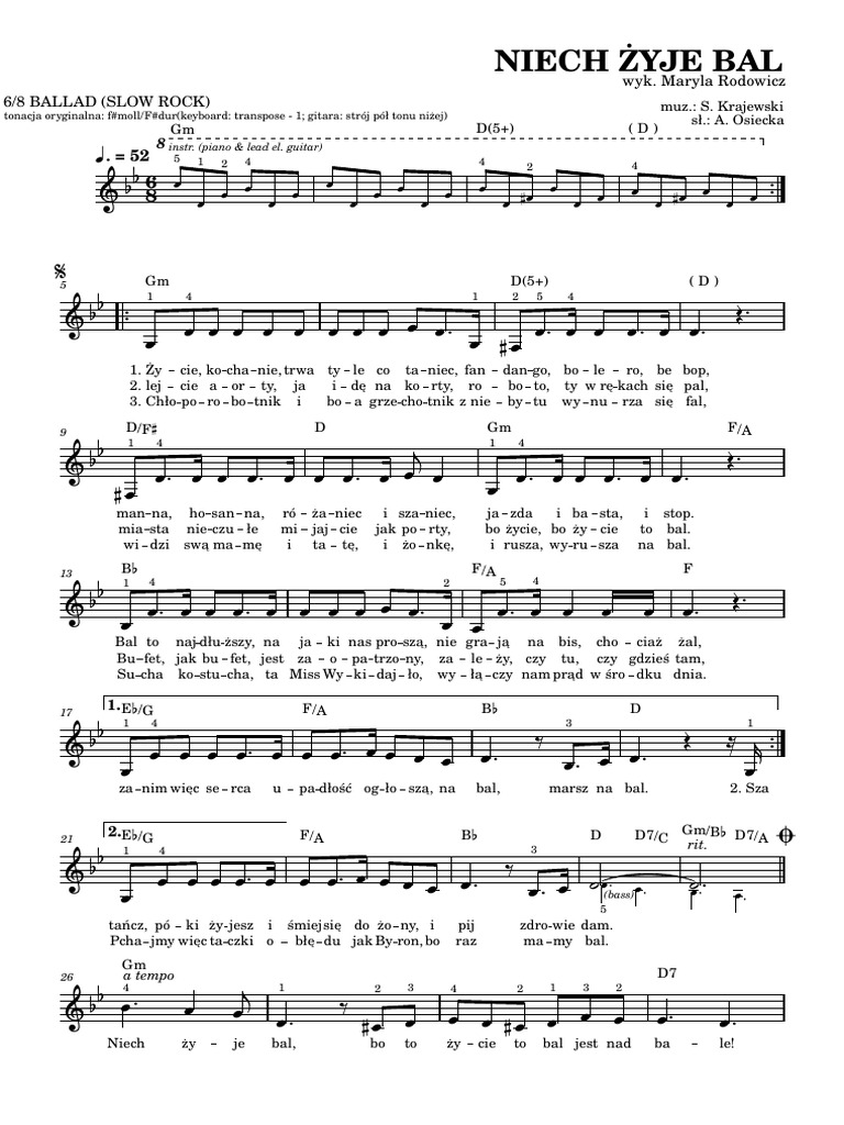 Niech Żyje Bal-Maryla Rodowicz | PDF