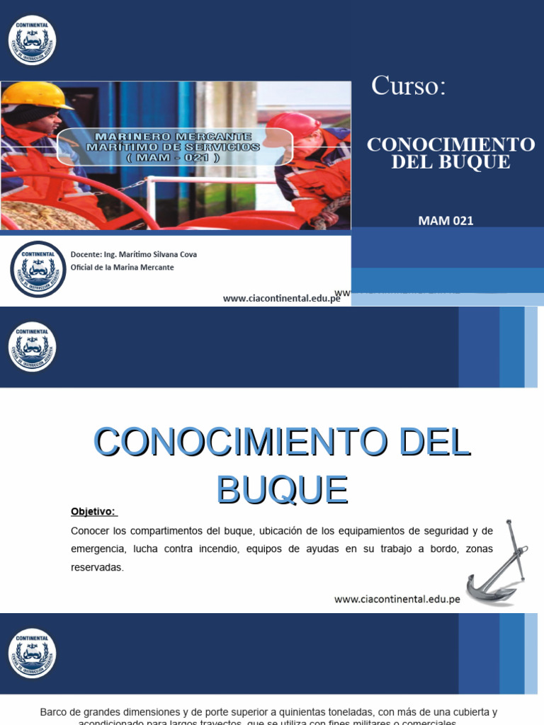 Conocimiento Del Buque Mam 02 | PDF | Envío | Transporte de agua