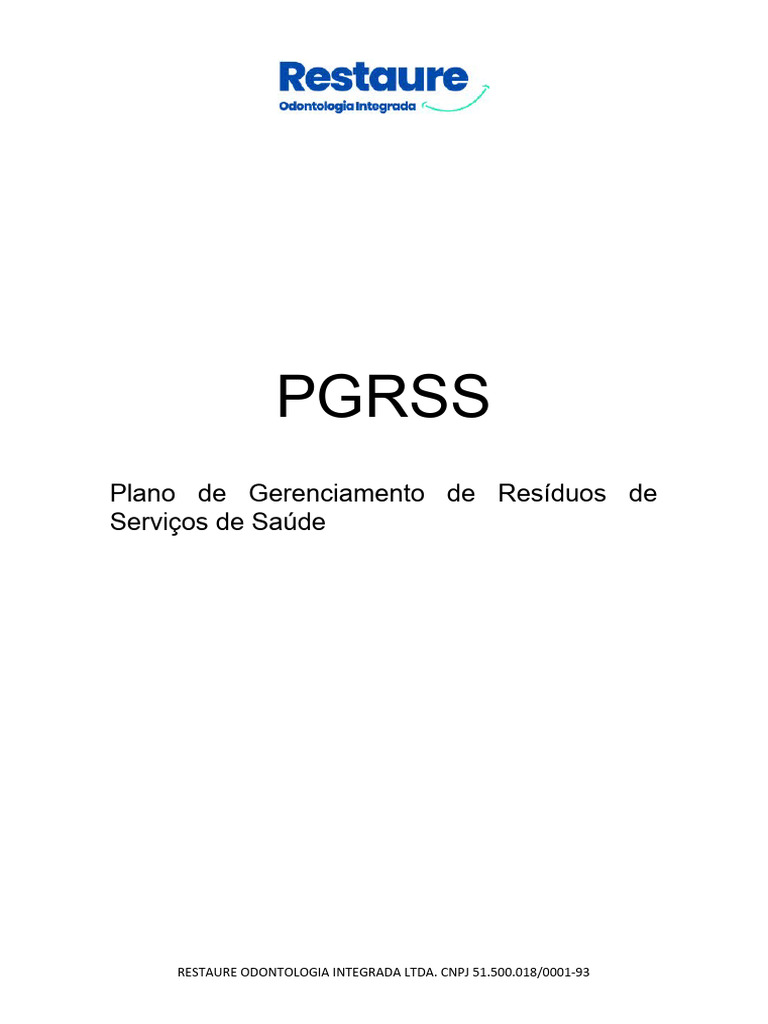 PGRSS - Modelo | PDF | Desperdício | Odontologia