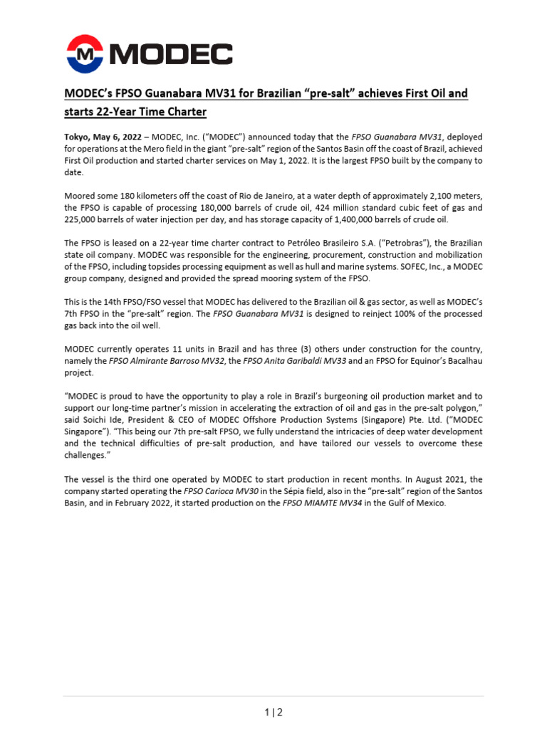 Guanabara MV31 | PDF | Energy Industry | Fuels