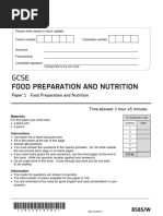 High Skill GCSE Food Recipes Guide | PDF | Pasta | Cooking