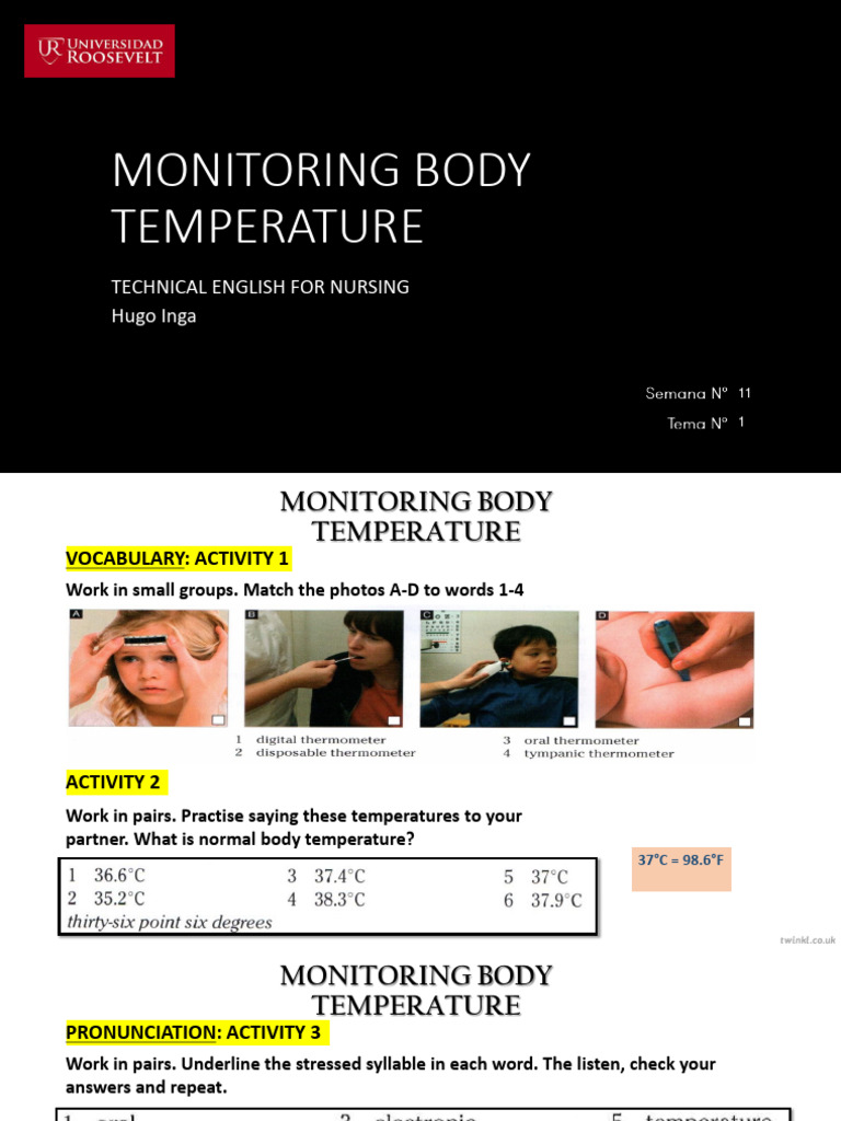 11 Class 11 Monitoring Body Temperature | PDF