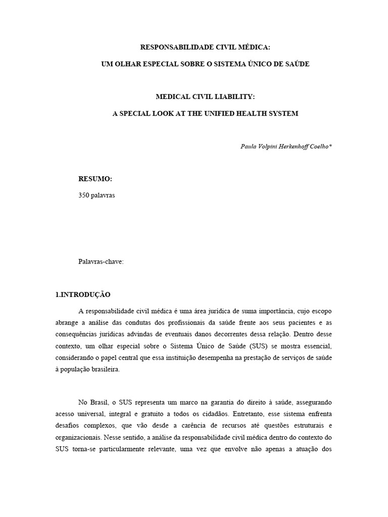 Artigo Científico - Direito Médico | PDF | Remédio