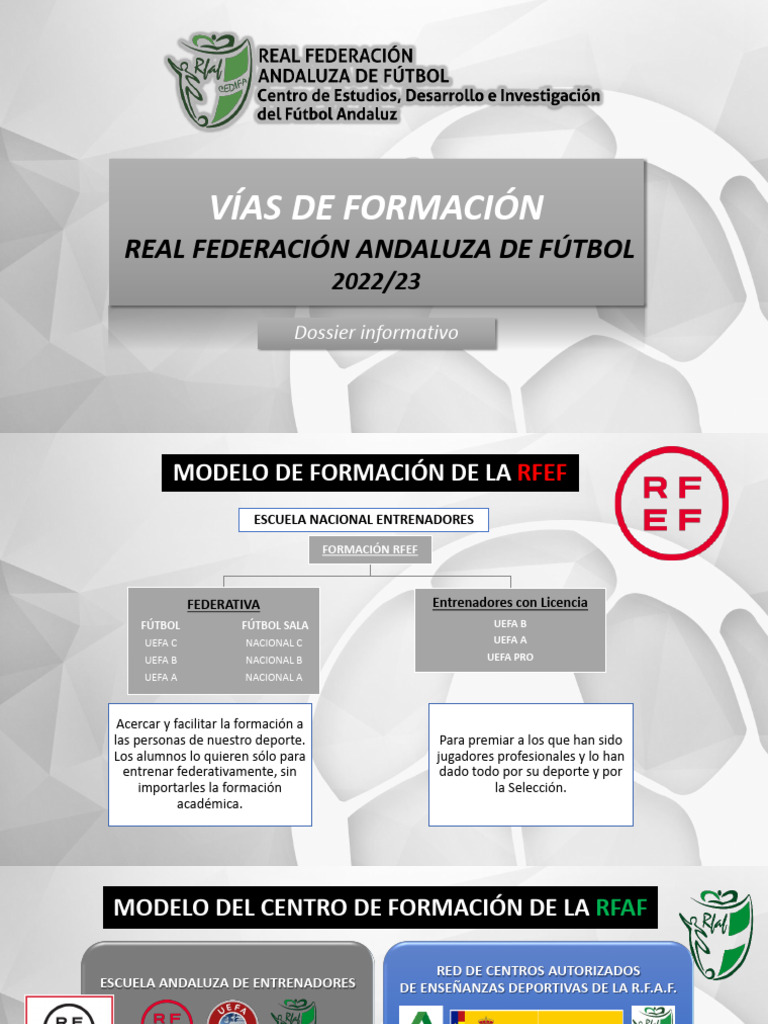VIAS DE FORMACION DE LA RFAF Actualizado 2023 24 | PDF | Educación más alta