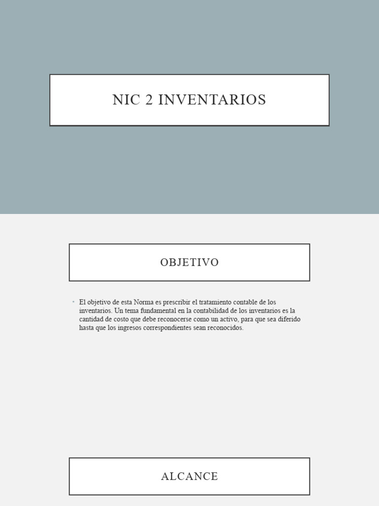 Nic 2 Inventarios | Descargar gratis PDF | Al por menor | normas ...