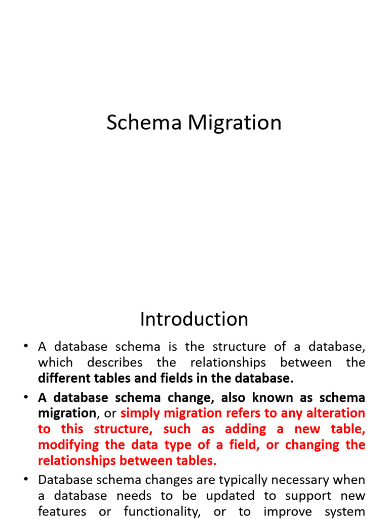 schema migration | PDF