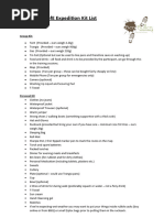 DofE Expedition Kit List 2025 | PDF