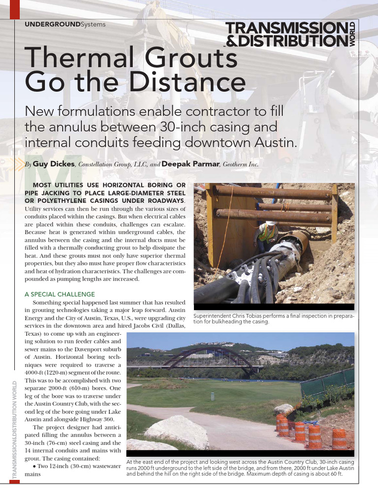 Underground Grout | Download Free PDF | Concrete | Pipe (Fluid Conveyance)