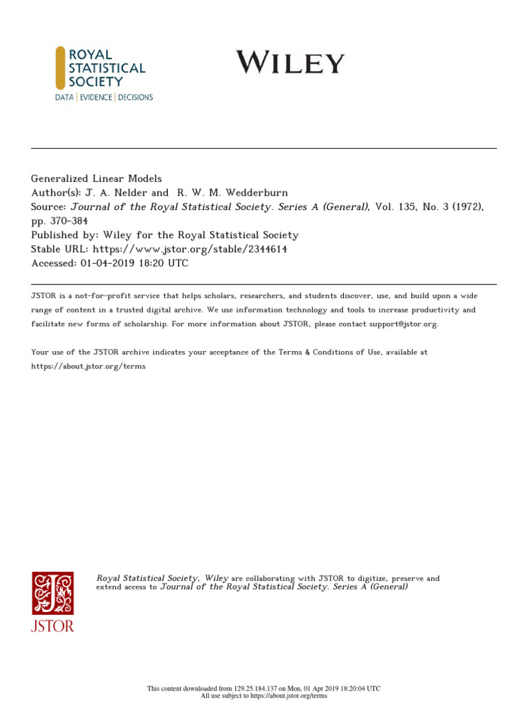 Theory Generalized Linear Model | PDF | Degrees Of Freedom (Statistics ...