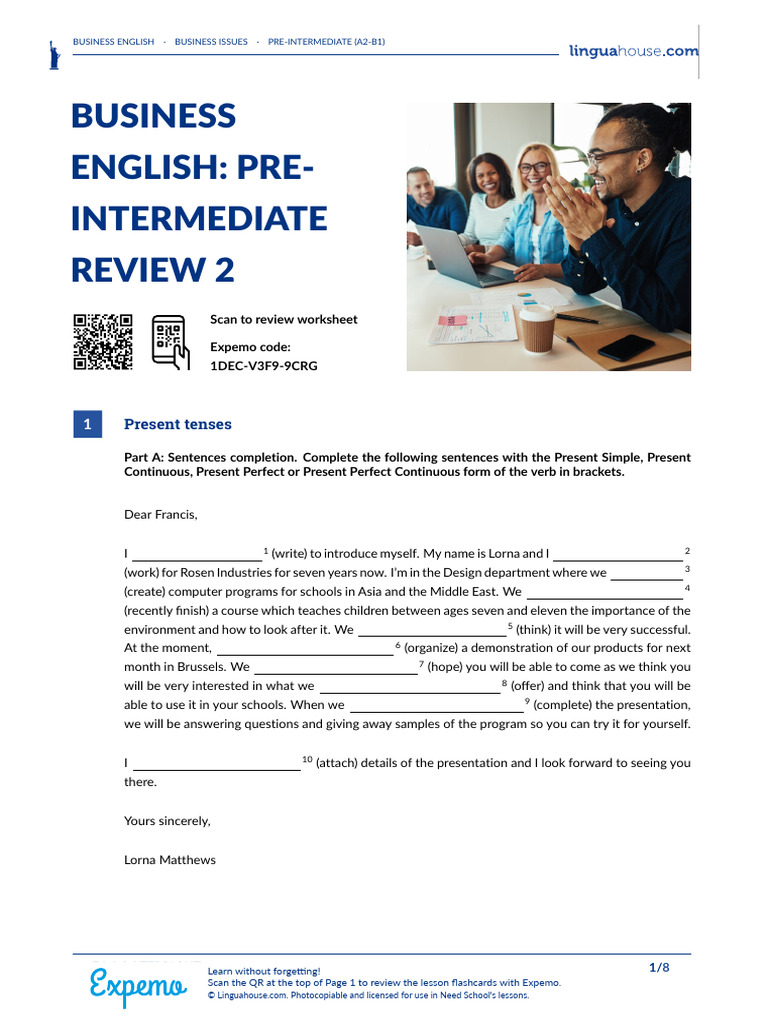 Business English Pre Intermediate Review 2 American English Student | PDF | Clothing