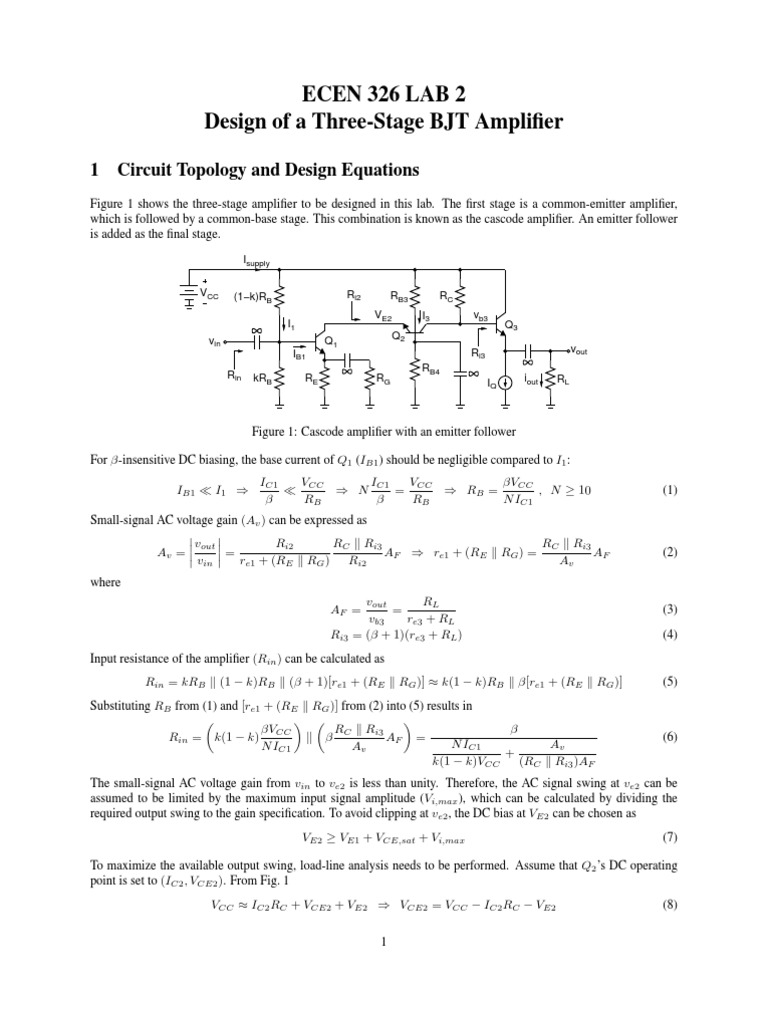3 Stage Amplifier | Download Free PDF | Analog Circuits | Electrical ...