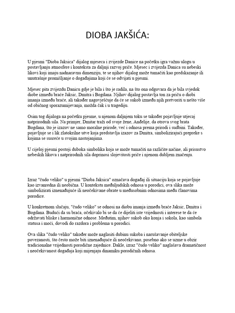 Dioba Jakšića | PDF