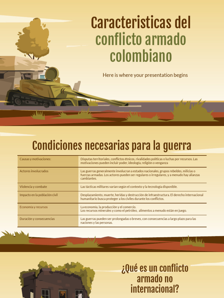 Características del conflicto armado colombiano | PDF | Ley humanitaria ...