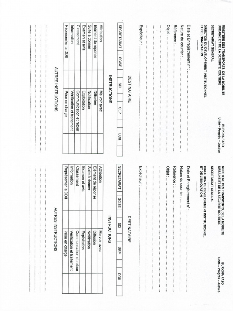 Fiche D'analyse Du Courrier | PDF