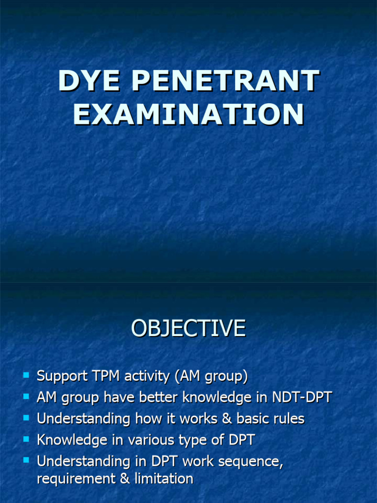 Dye Penetrant Testing | PDF | Building Engineering | Secondary Sector ...