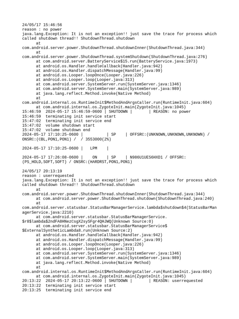 Power Off Reset Reason Backup | PDF | Java (Programming Language) | Software Industry