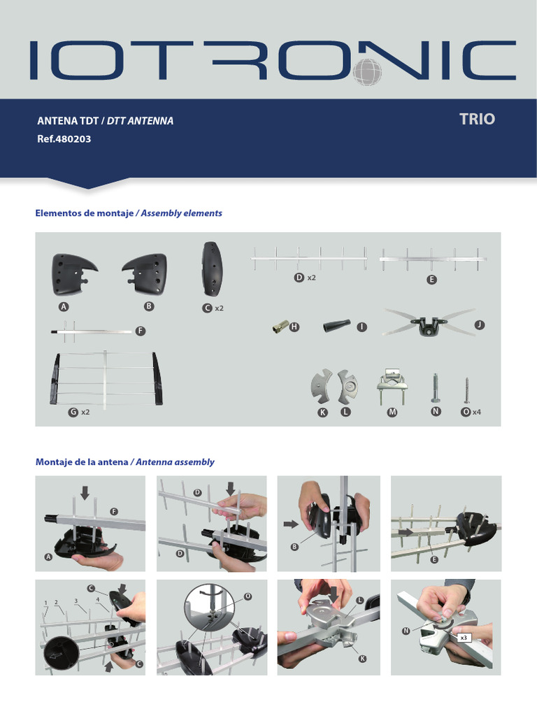 Antenas TDT Trio - Iotronic | PDF | Tecnología de radio | Electrónica
