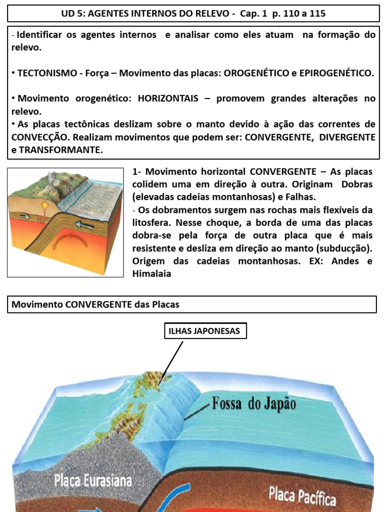 Agentes Internos Do Relevo | PDF | Placas tectônicas | Terreno