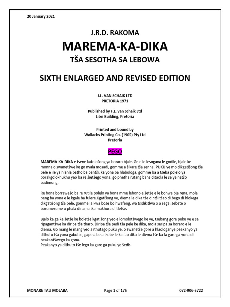 Marema Ka Dika | PDF