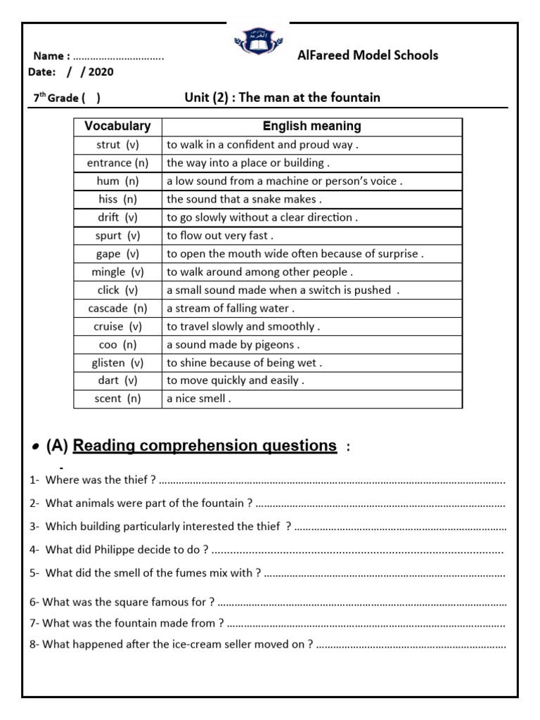 Unit 2 7th Grade | PDF | Languages | Foreign Language Studies