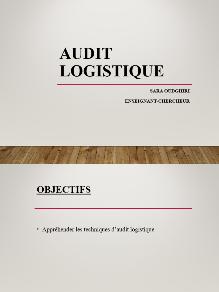Audit Logistique | PDF | Logistique | Audit