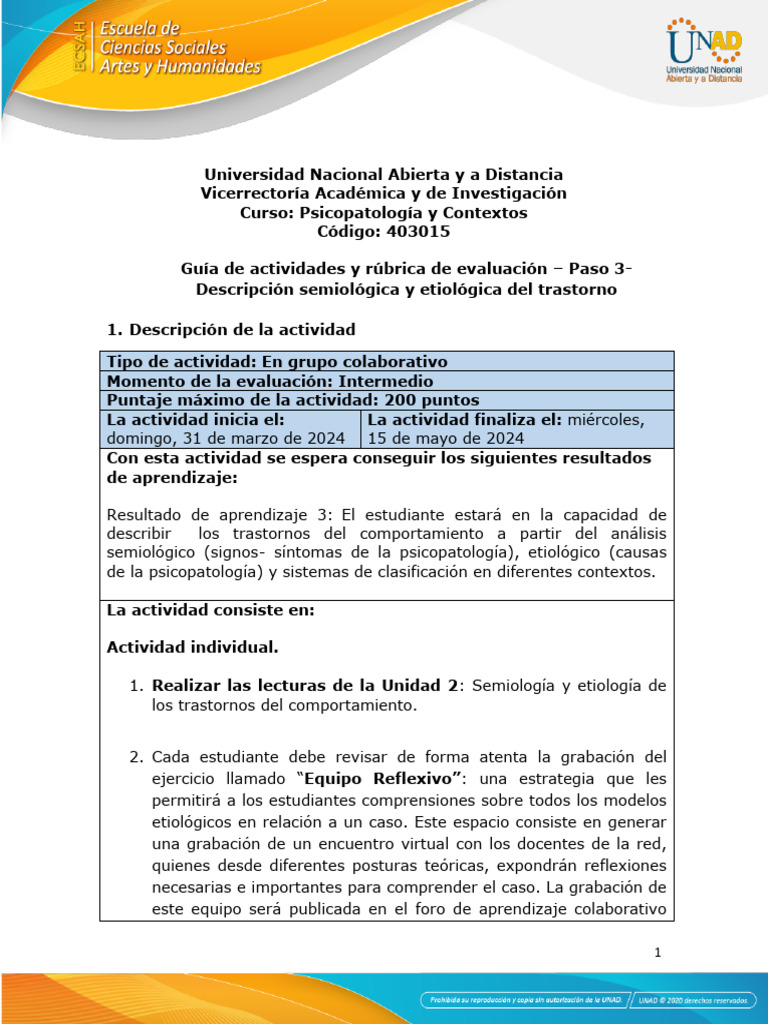Guia de Actividades y Rubrica de Evaluacion - Unidad 2 - Paso 3 ... Guia de Actividades y Rubrica de Evaluacion - Unidad 2 - Paso 3 ...