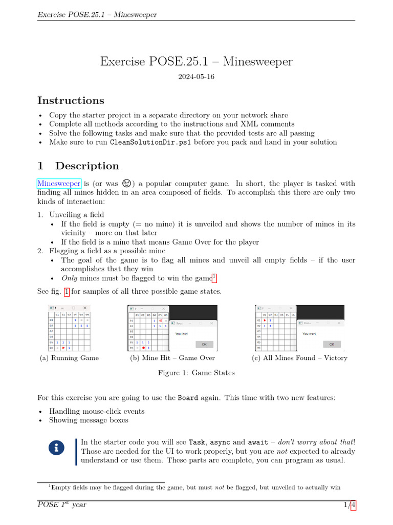 Programming C# - 25 - 1 - Minesweeper | PDF | Red | Computing