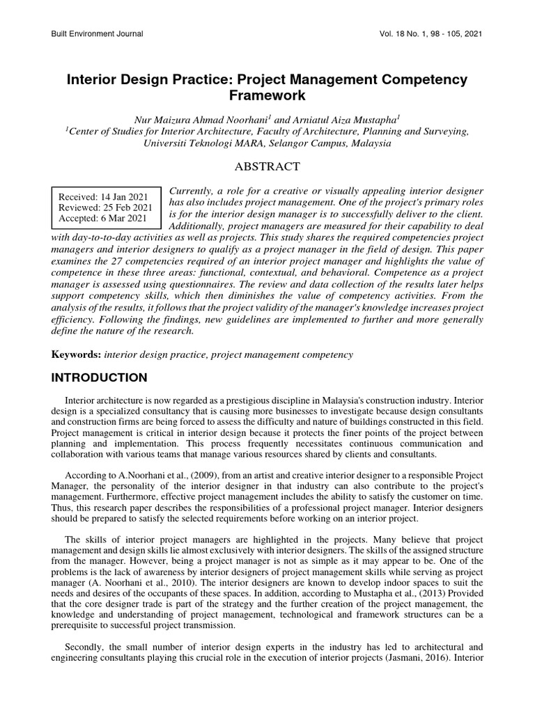 Interior Design Project Management Skills | PDF | Project Management ...
