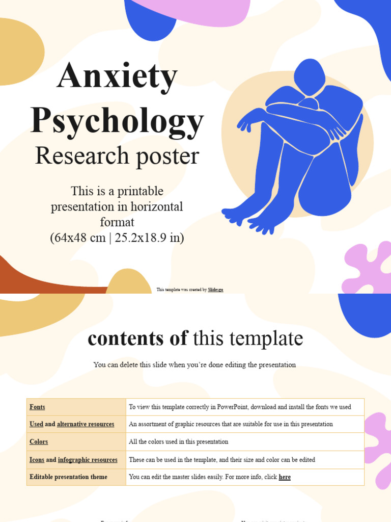 Anxiety Psychology Research Poster by Slidesgo | Download Free PDF ...