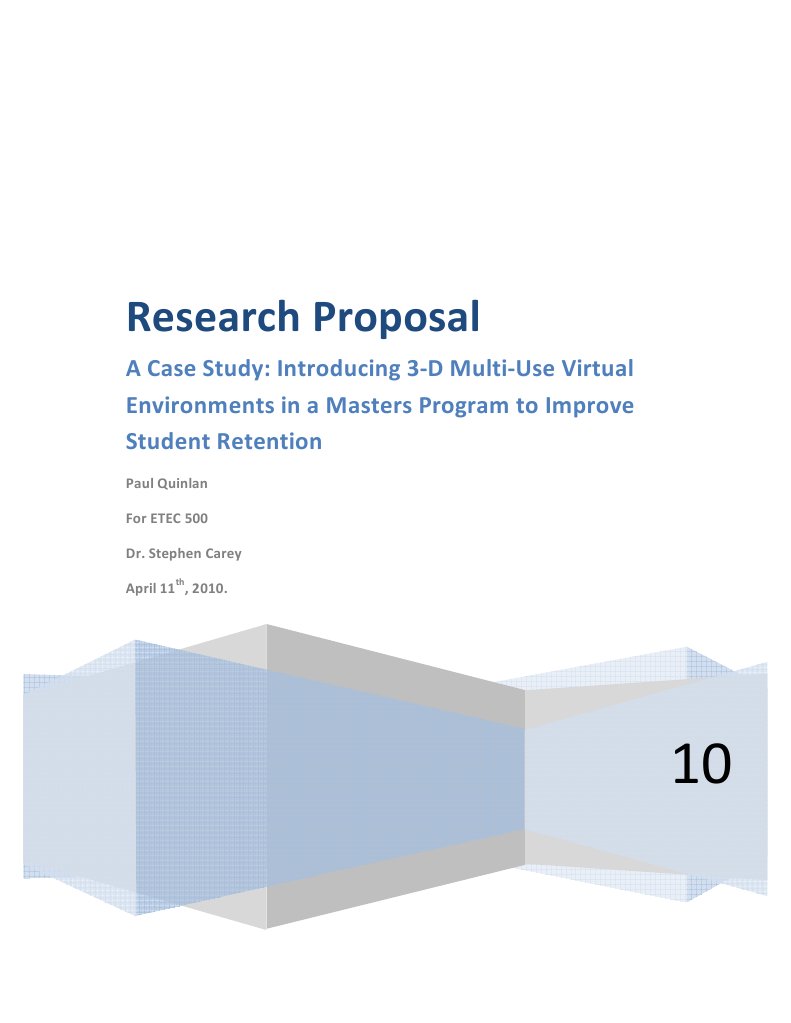 ETEC 500 Full Proposal | PDF | Statistics | Sampling (Statistics)