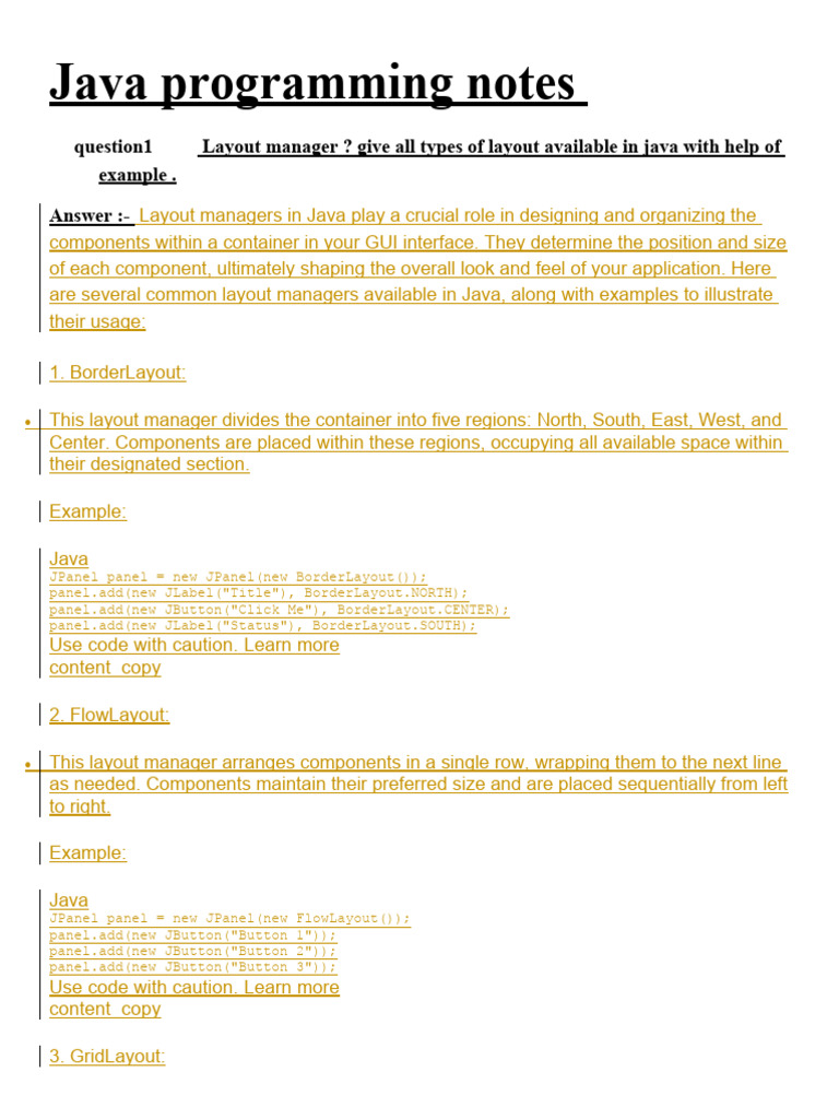 Java Exam Files Study Material | PDF | Inheritance (Object Oriented Programming) | Class ...