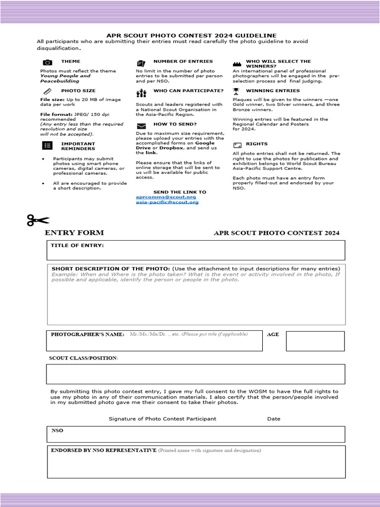 APR Scout Photo Contest 2024 Guidelines | PDF | Camera | Digital Technology
