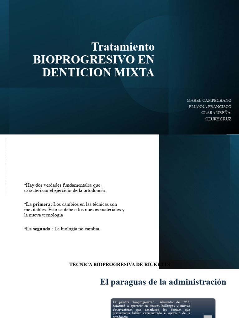 Tecnica BIOPROGRESIVA | PDF | Odontología | Ortodoncia